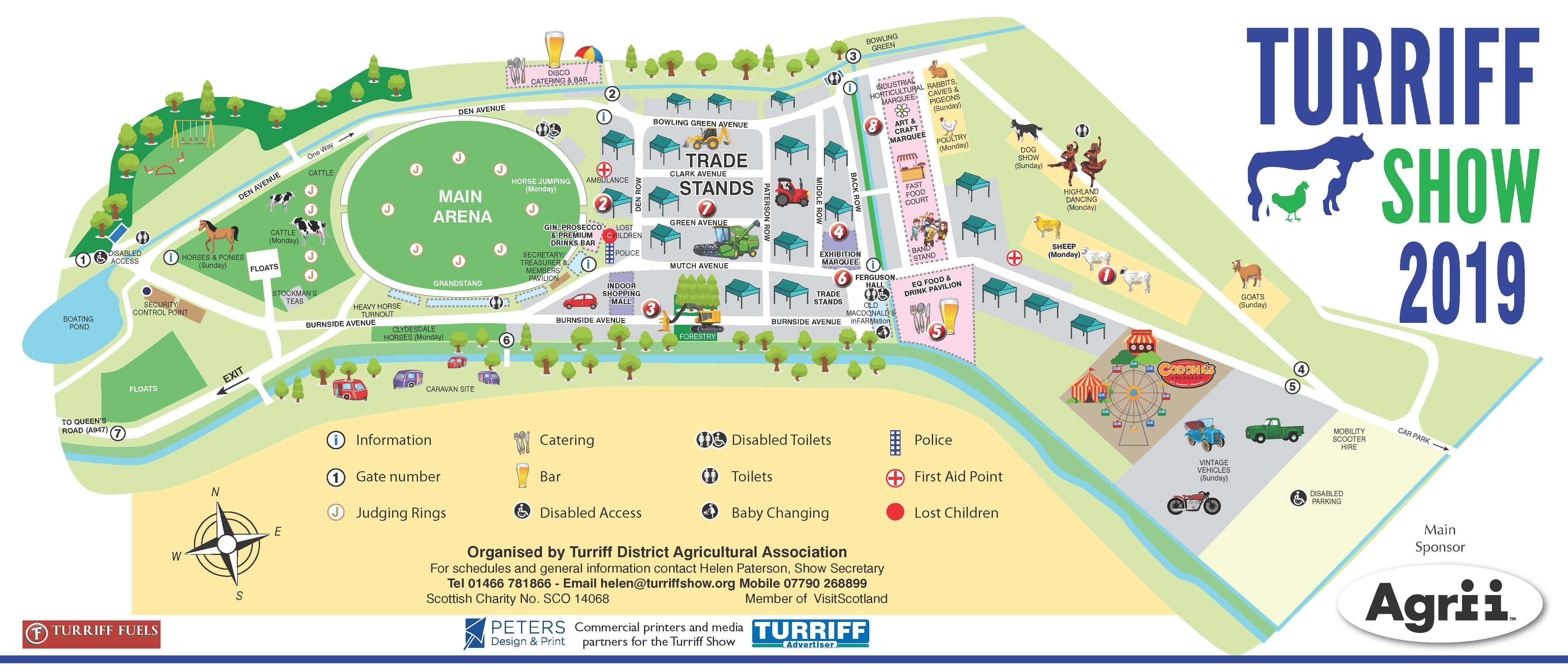 Showground Map & Sunday Monday Programme - The Turriff Show